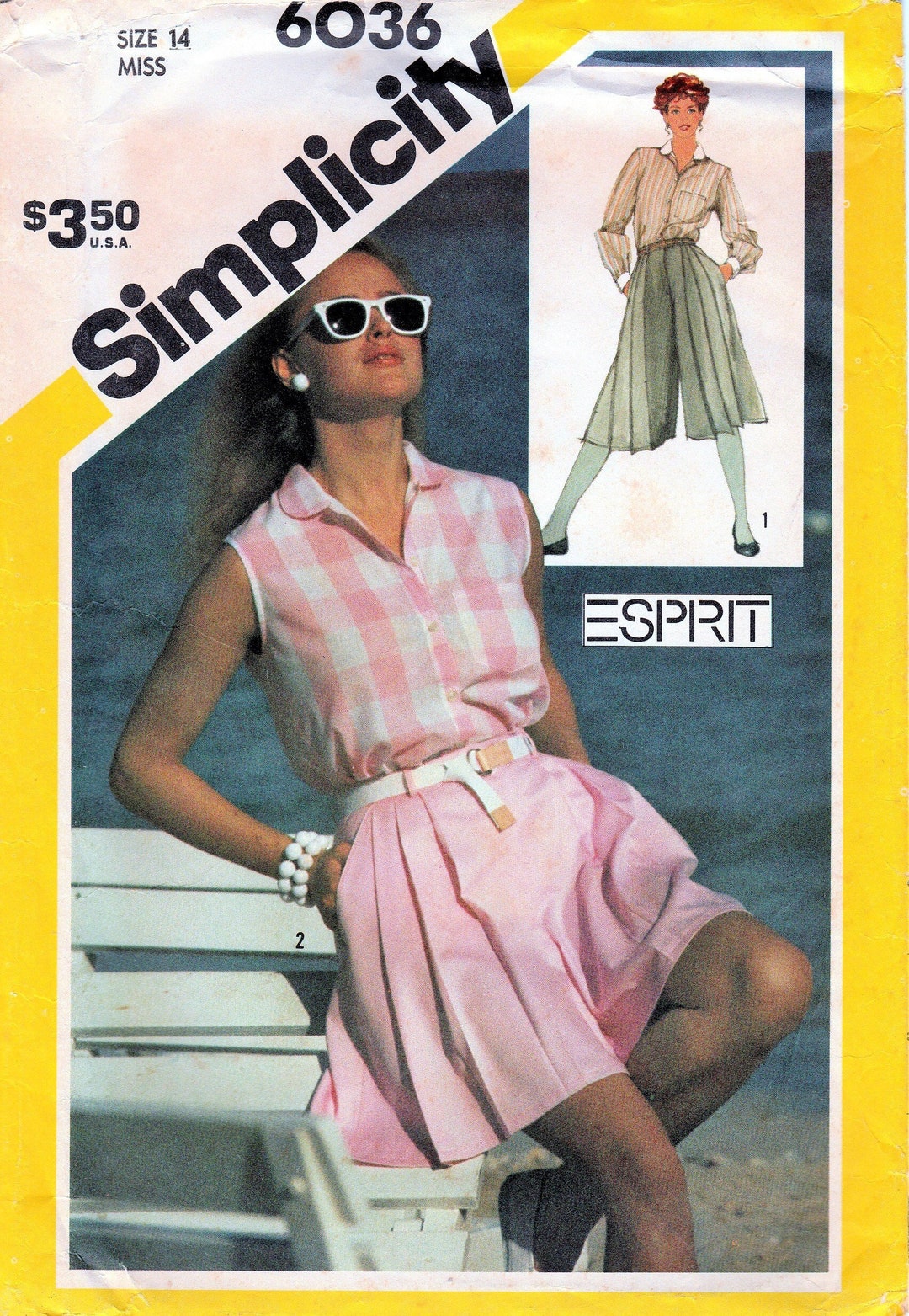 1980s Skirt, Split Skirt, Culottes, 2 Lengths, Long and Sleeveless ...