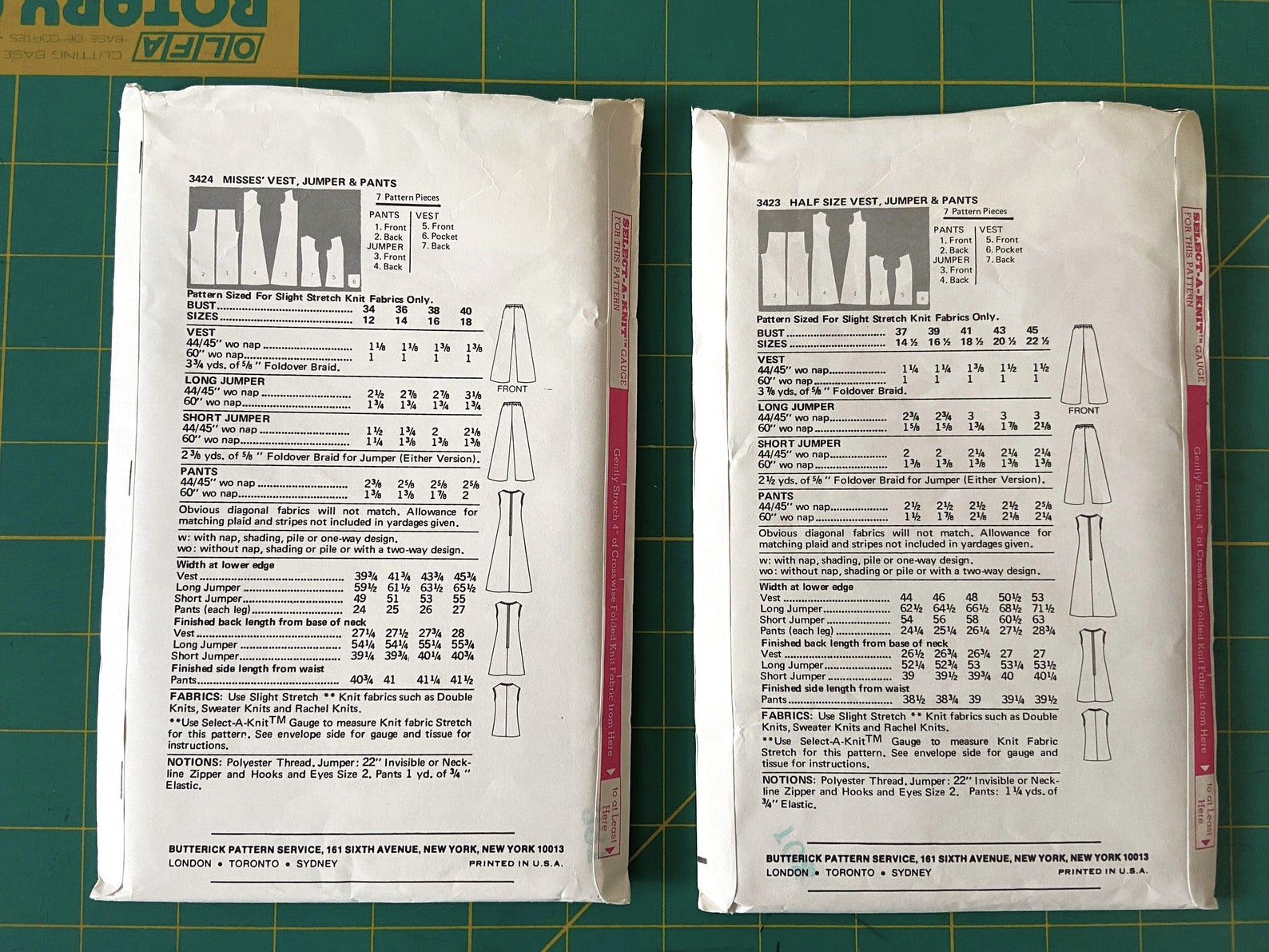 1970s Vest Jumper Pants Sewing Pattern, 70s Fashion Mic Mac Designer ...