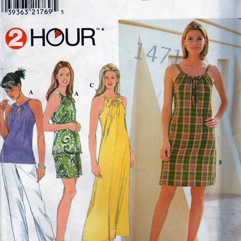 1990 Dress Pattern - Etsy