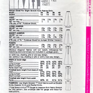 1970s Vest Jumper Pants Sewing Pattern, 70s Fashion Mic Mac Designer ...