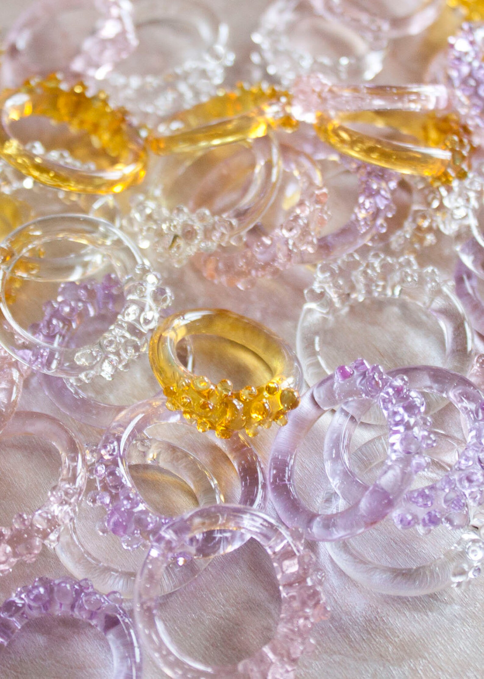 Glass Dots Ring Choose Your Color - Etsy