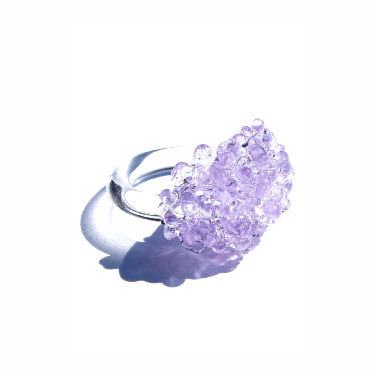 Glass Cluster Ring Lilac - Etsy