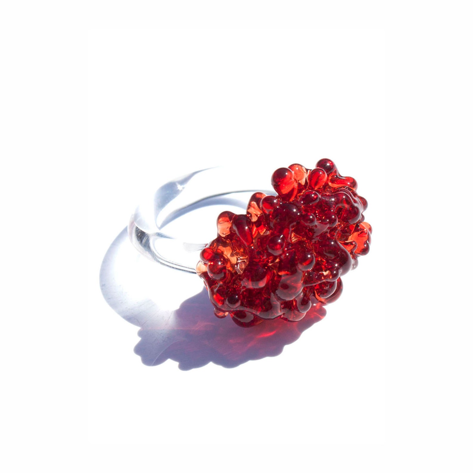 Glass Cluster Ring Pomegranate - Etsy