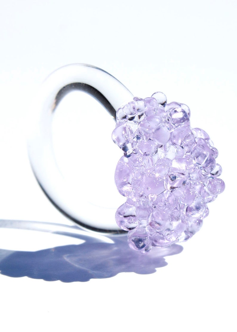 Glass Cluster Ring Lilac - Etsy