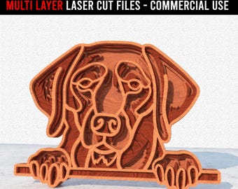 Multilayer Laser Cut Files Peeking AFGHAN HOUND Dog Layered Svg Dxf Eps ...