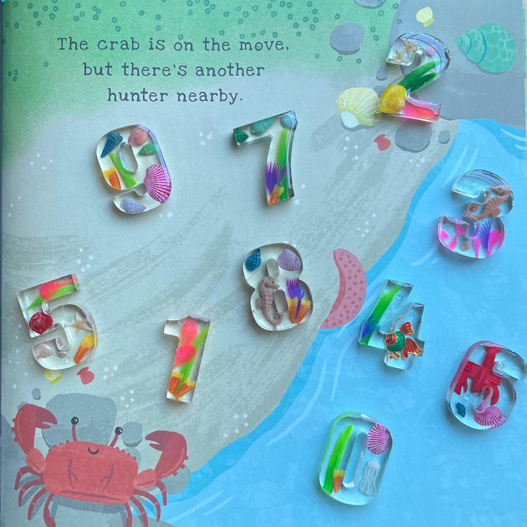 Coral Reef Resin Numbers Set - Etsy