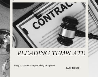 EDITABLE Pleading Paper, Canva and Word Template, Personalized - Etsy