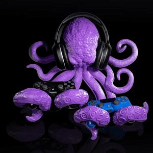 Octopus Controller & Headphone Holder – 3D Gaming Accessory - Etsy