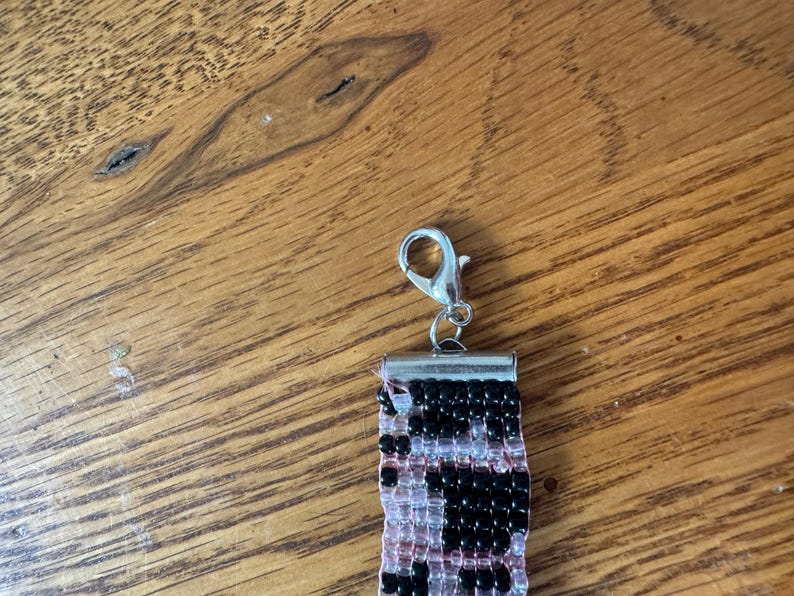 Cow Print Beaded Bracelet pink - Etsy