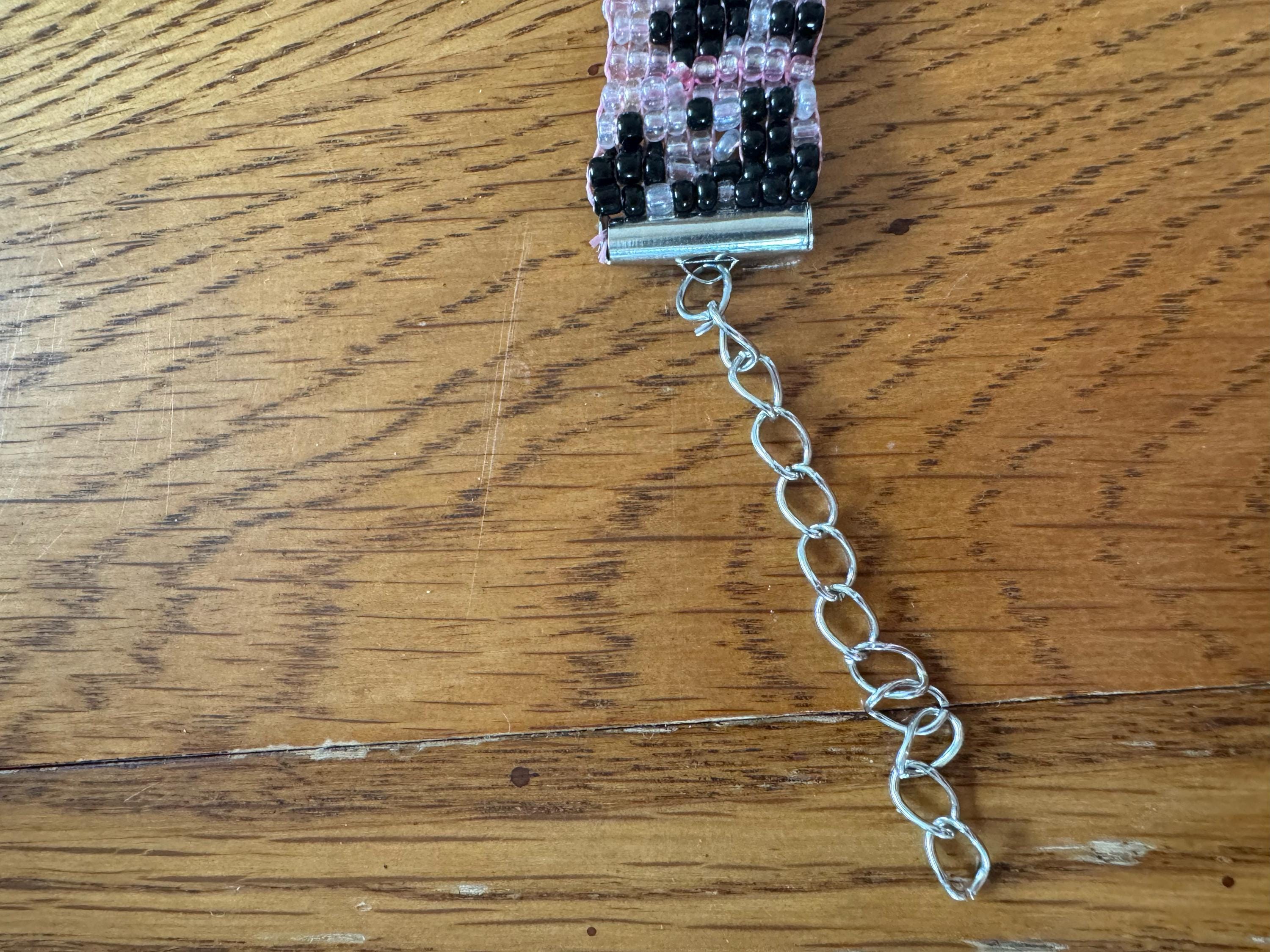 Cow Print Beaded Bracelet pink - Etsy