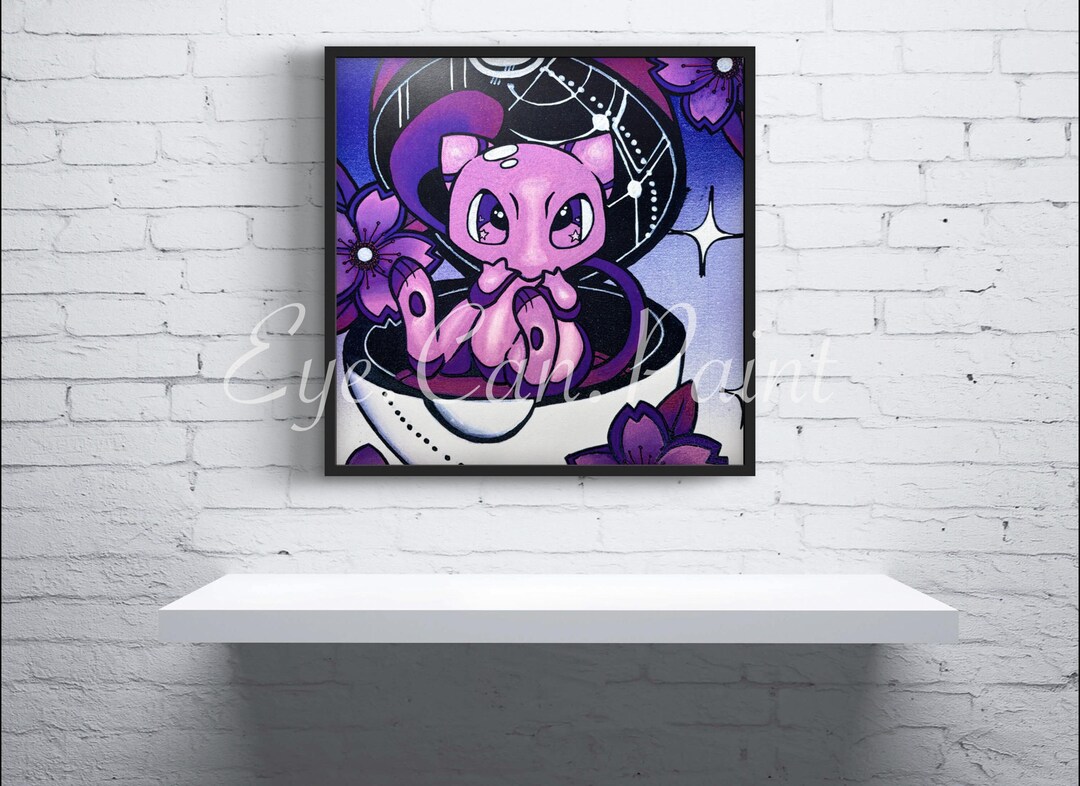 Mew Pokemon Poster, Pokemon Print, Pokemon Gift, Video Game Poster ...