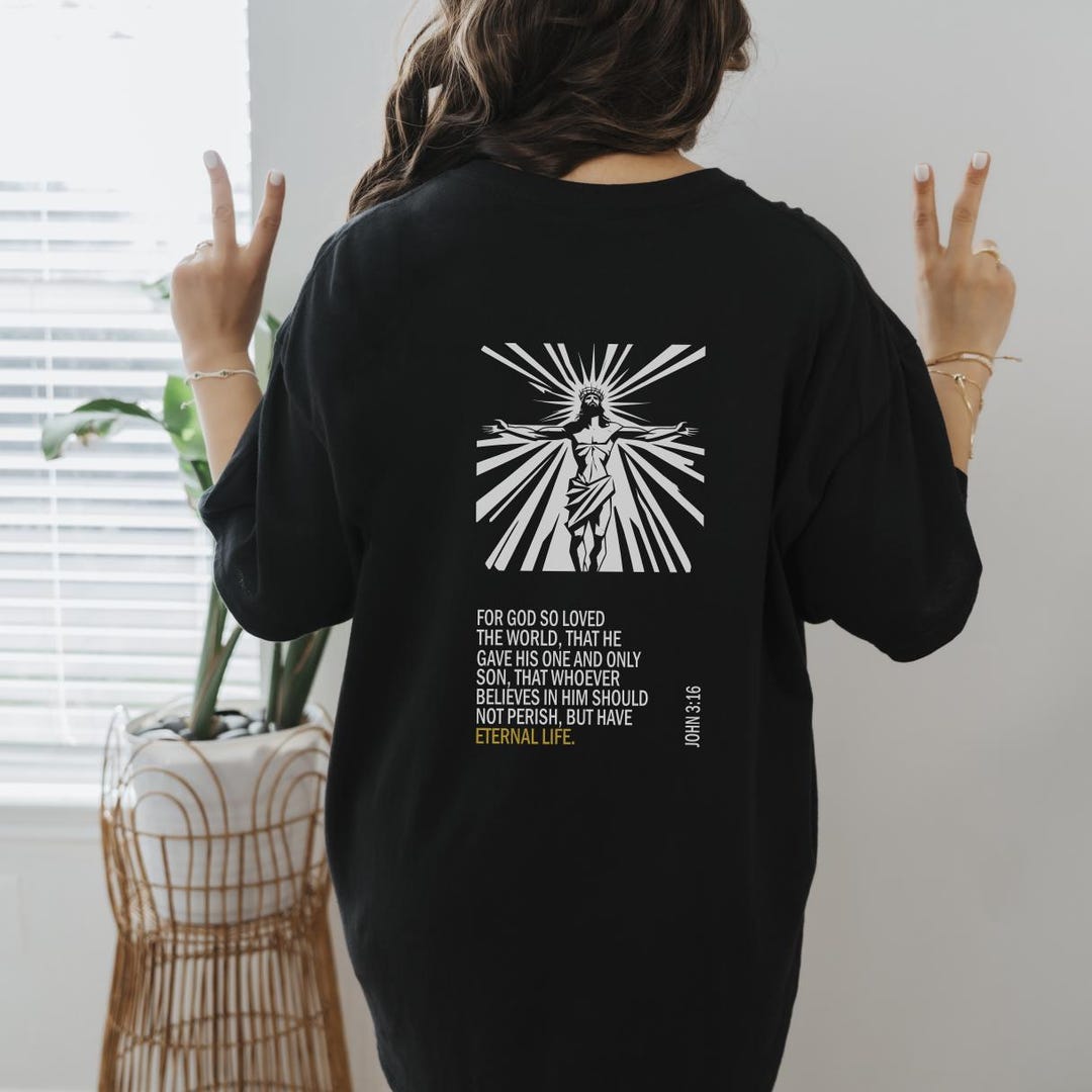 Bible Verse Shirt Christian Merch | John 3:16 | Faith Inspired ...