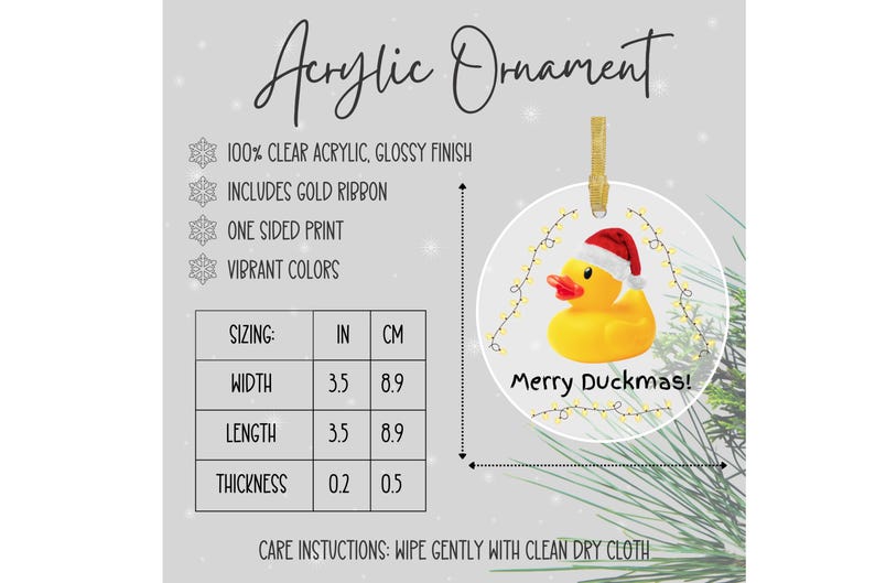 Merry Duckmas Ornament Cute Duck Christmas Ornament Duck Lover Gift ...
