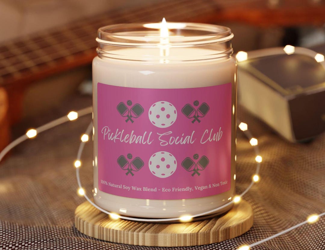 Pickleball Candle Pickleball Gift Pickleball Social Club Candle Scented ...