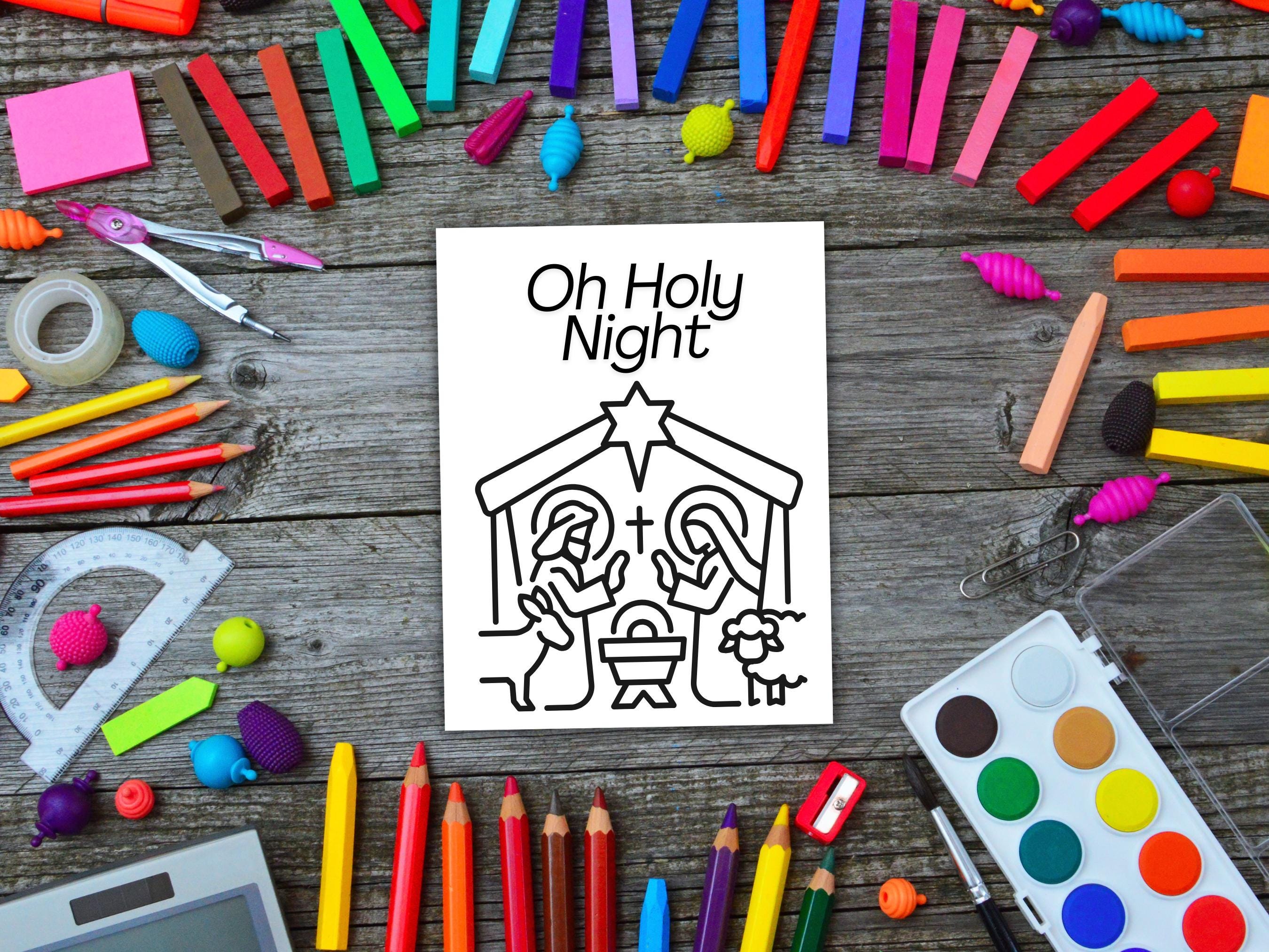 Christmas Coloring Page Bundle Nativity Coloring Bundle Christian ...