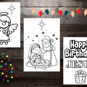 Christmas Coloring Page Bundle Nativity Coloring Bundle Christian ...