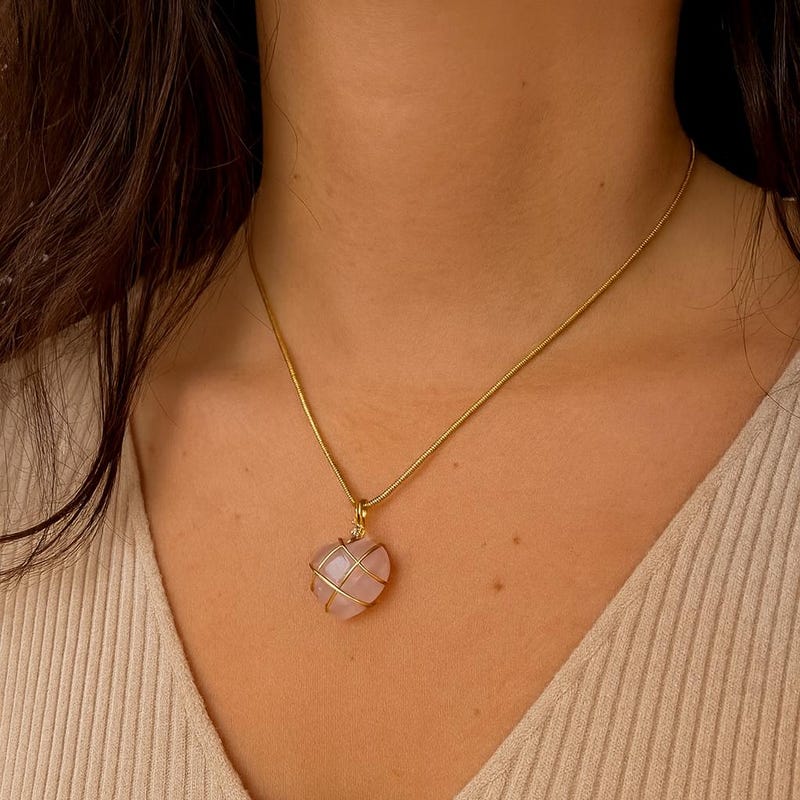 Opal kristall anhänger kette - Etsy.de