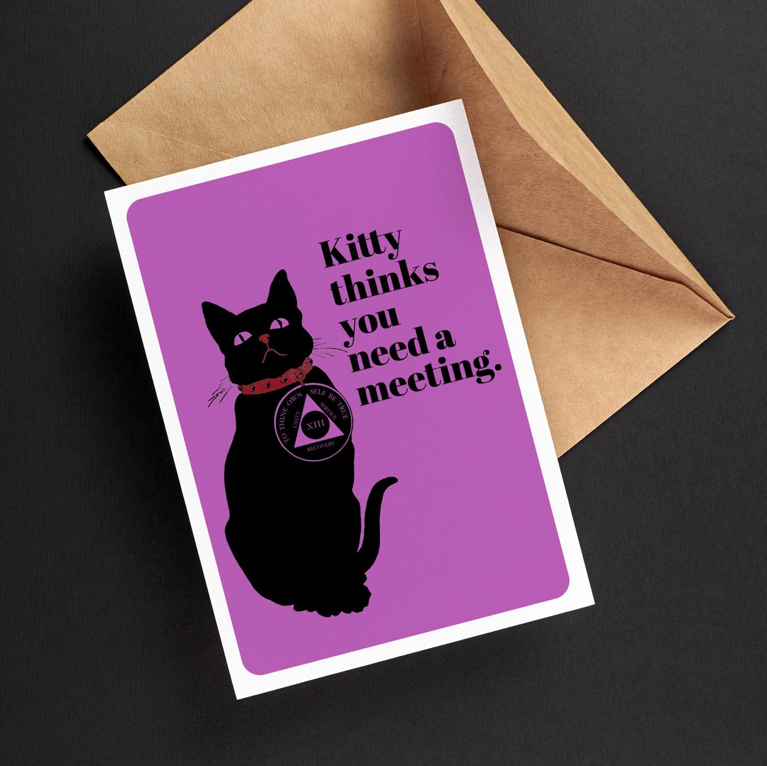 AA Funny Printable Greeting Card Alcoholics Anonymous Sponsor Gift ...