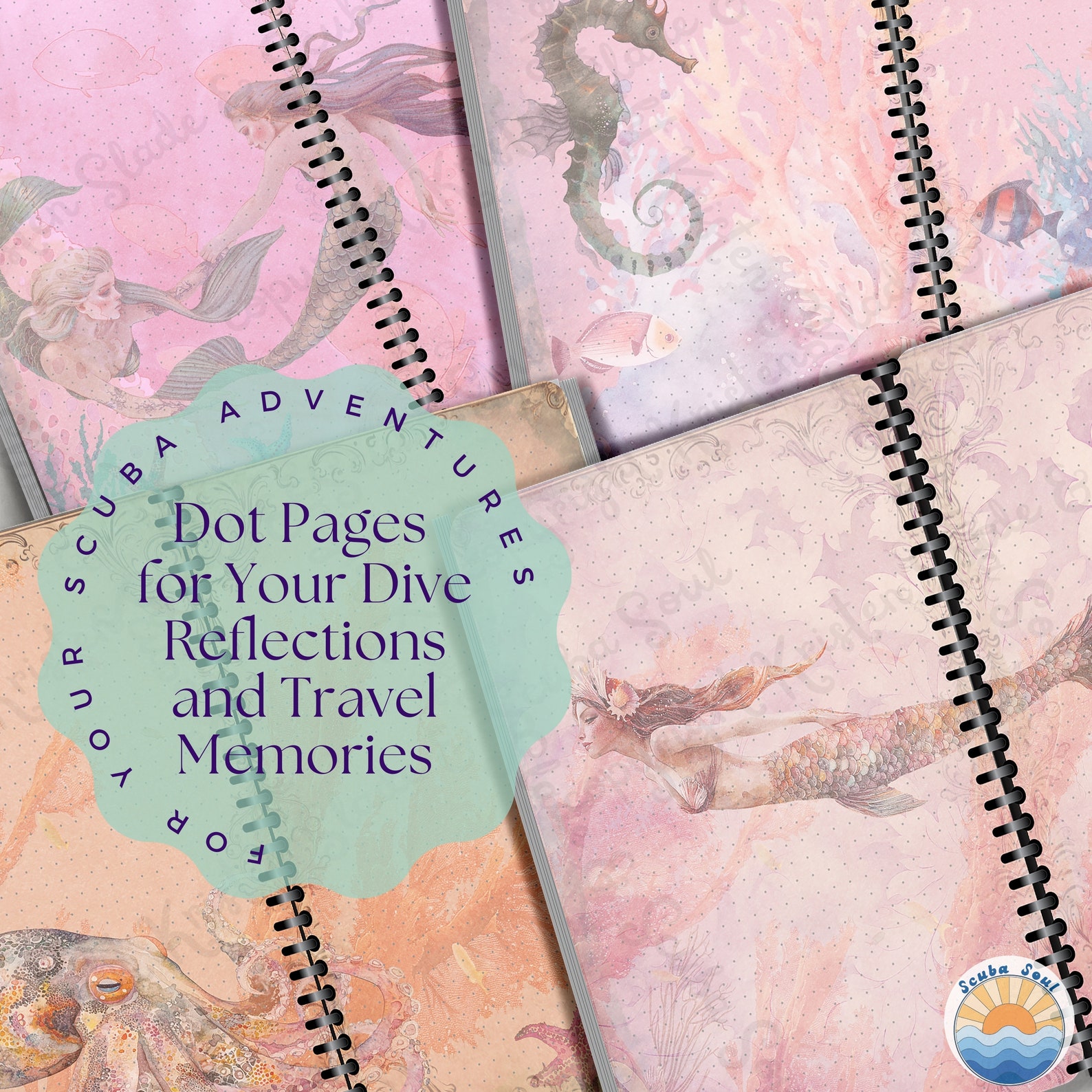 Scuba Dive Logbook | Dive Journal | Diver's Log Book | Full Color ...