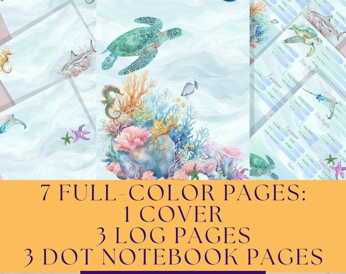 Dive Log Pages Printable File, Scuba Dive Log Book Pages, PADI Dive Log ...