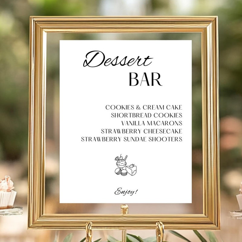 Dessert Table Sign - Etsy