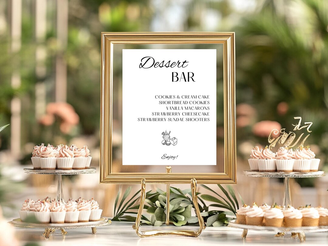 Wedding Dessert Table Sign - Editable Template - Etsy