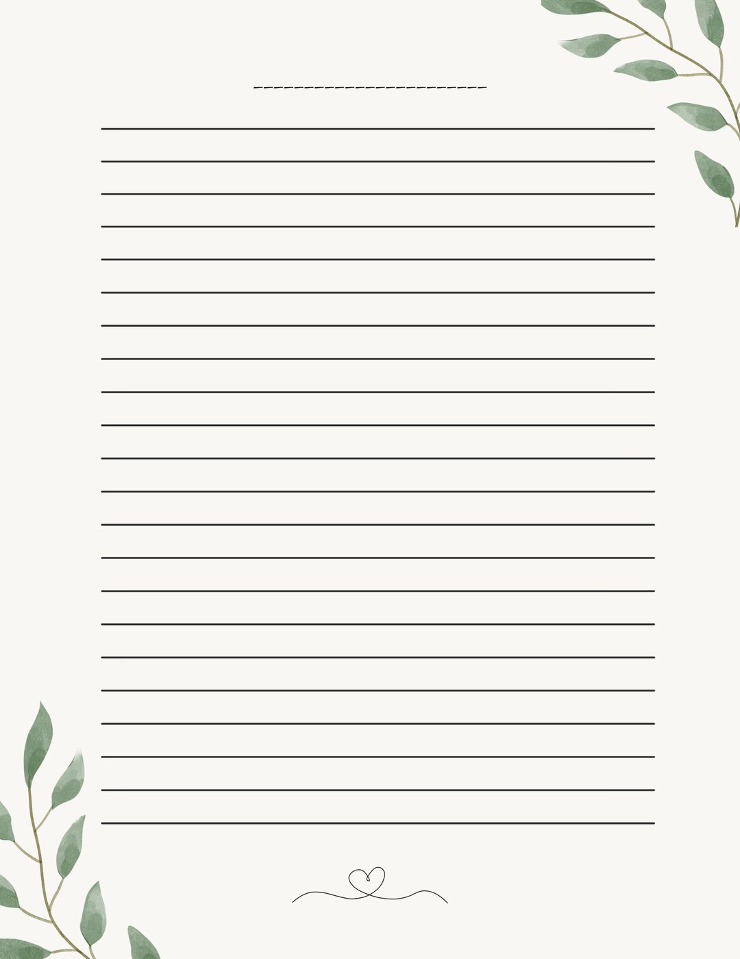Leafy Notes Printable - Etsy
