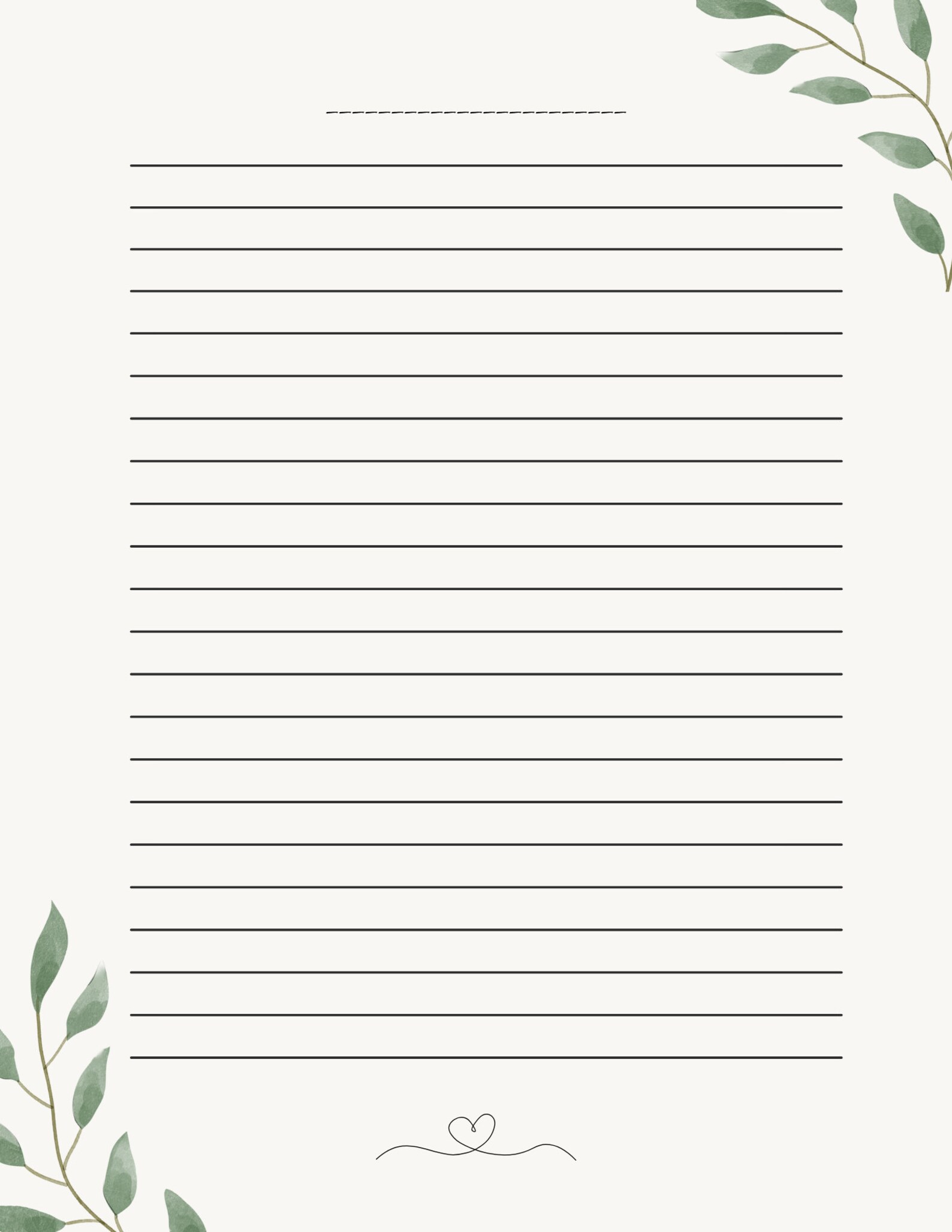 Leafy Notes Printable - Etsy