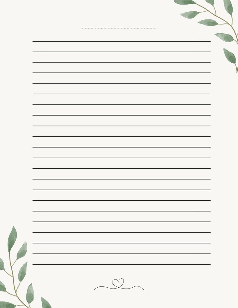Leafy Notes Printable - Etsy