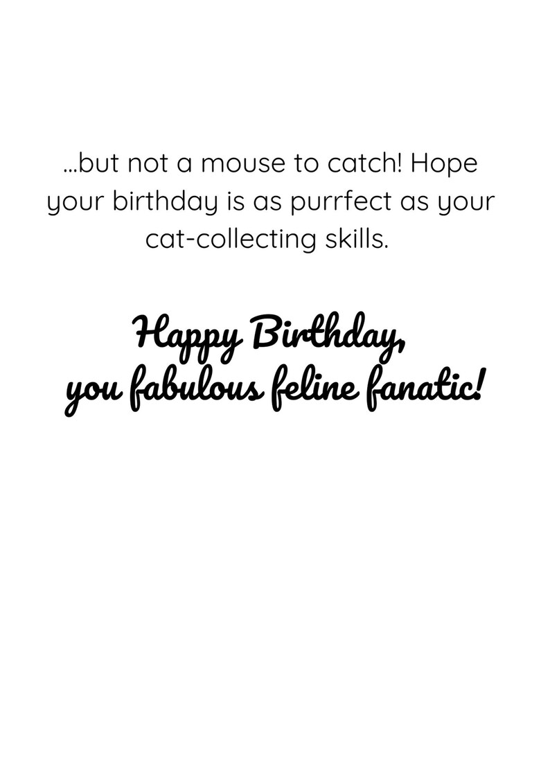 Funny Cat Birthday Card Template | Printable Canva Digital Download ...