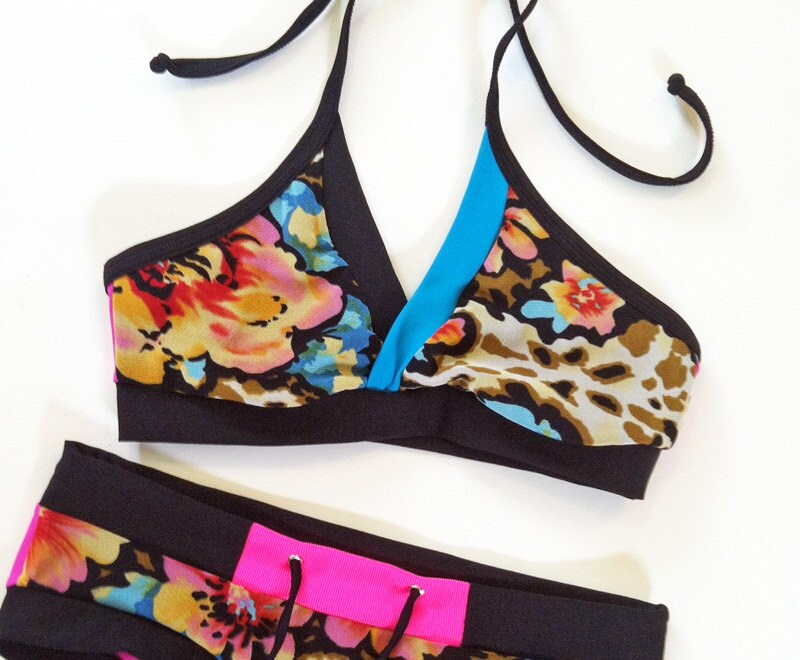 Swim/workout Earthy Blossom Swim/dance Shorts - Etsy