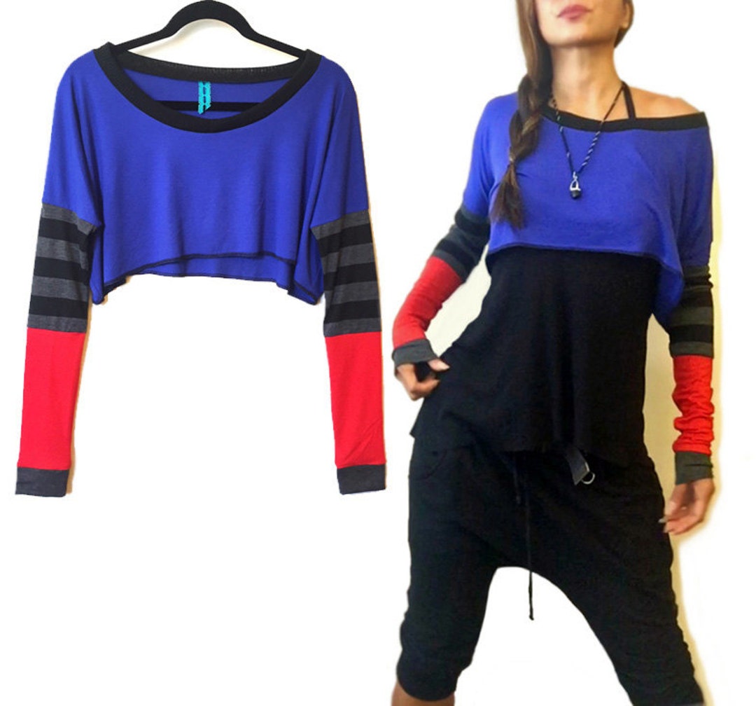 Bamboo Blue Crop Top Sport Tunic - Etsy