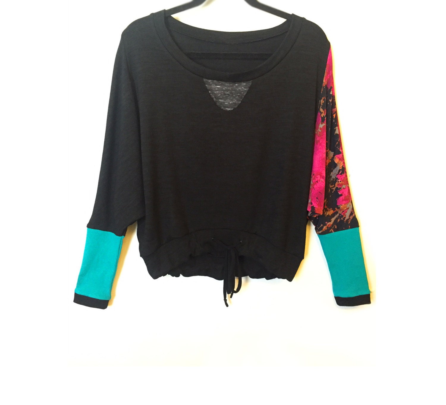 Pullover Contrast Sleeve Sport Tunic/Shrug | Etsy