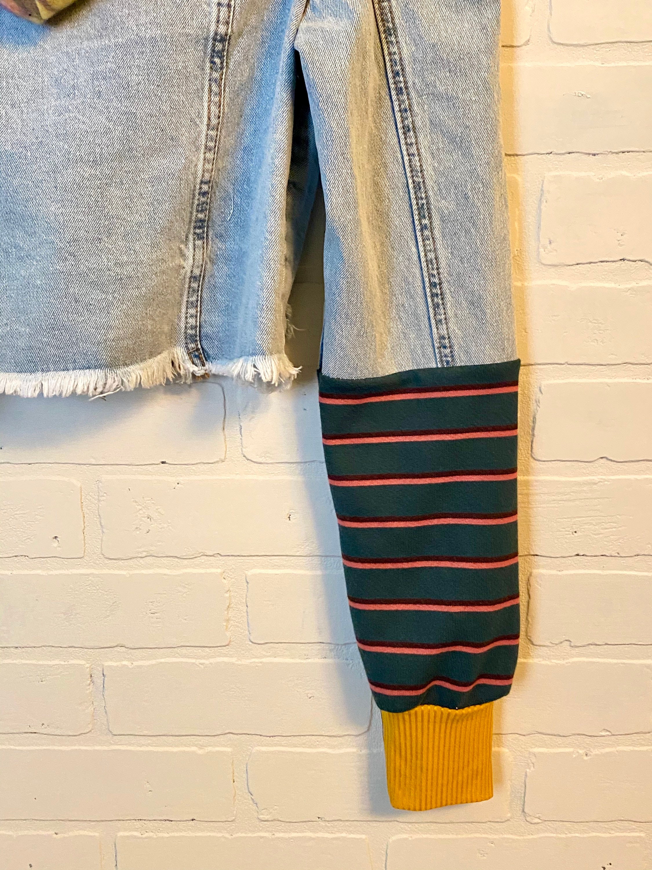 I Heart Patchwork Denim Jacket | Etsy