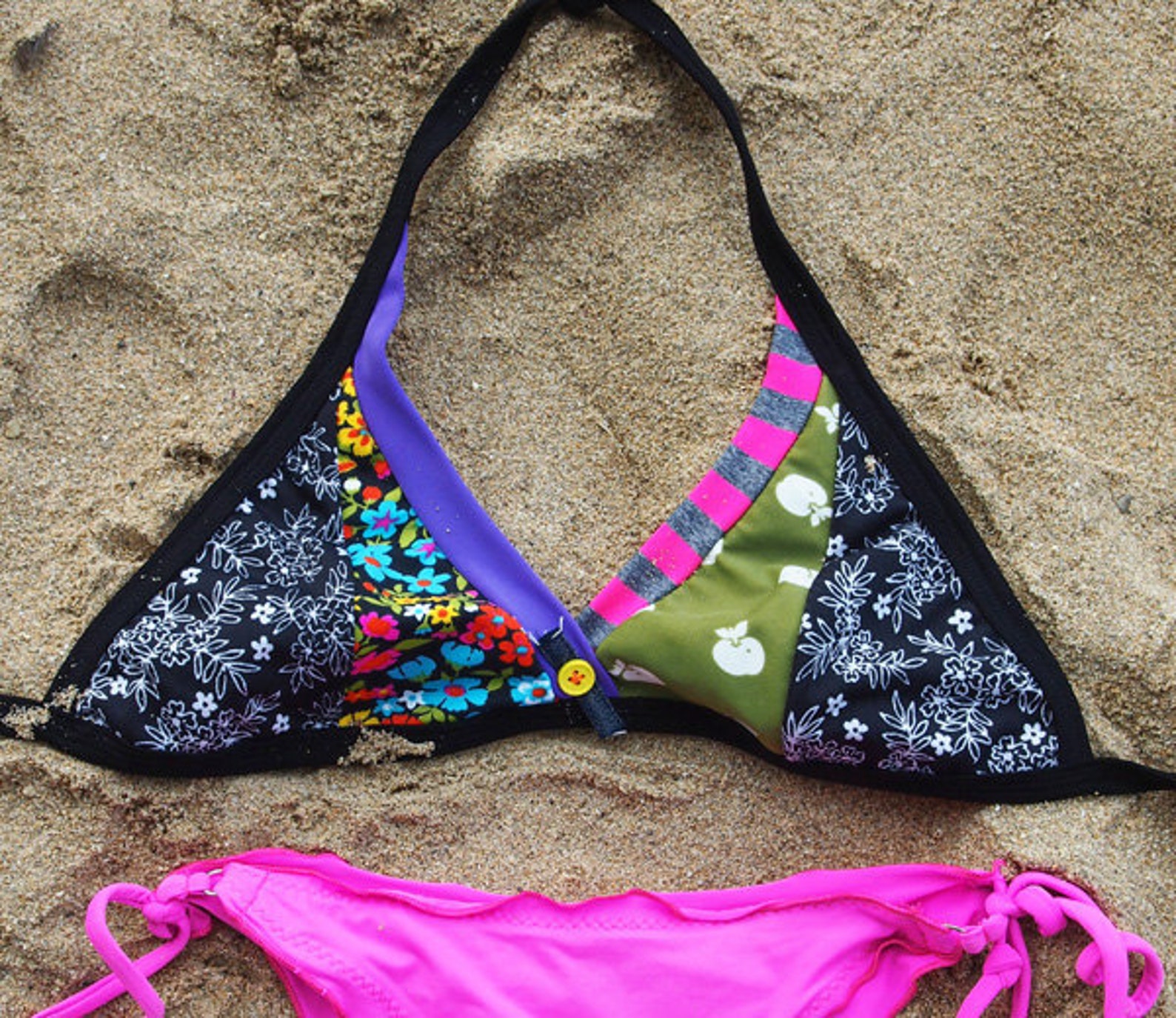 Sweet Quilted Triangle Swim Top | Etsy