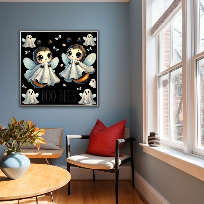 Boo Bees Halloween PNG, Watercolor Funny Ghost Bees Clipart, Cute Ghost ...