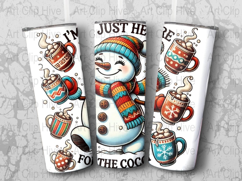 Snowman Hot Cocoa PNG, Xmas Frosty, Cute Snowman Drinking Cocoa Clipart ...