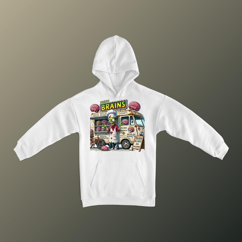 Scary Halloween Zombie Chef PNG, Fresh Brains Food Truck, Zombie ...