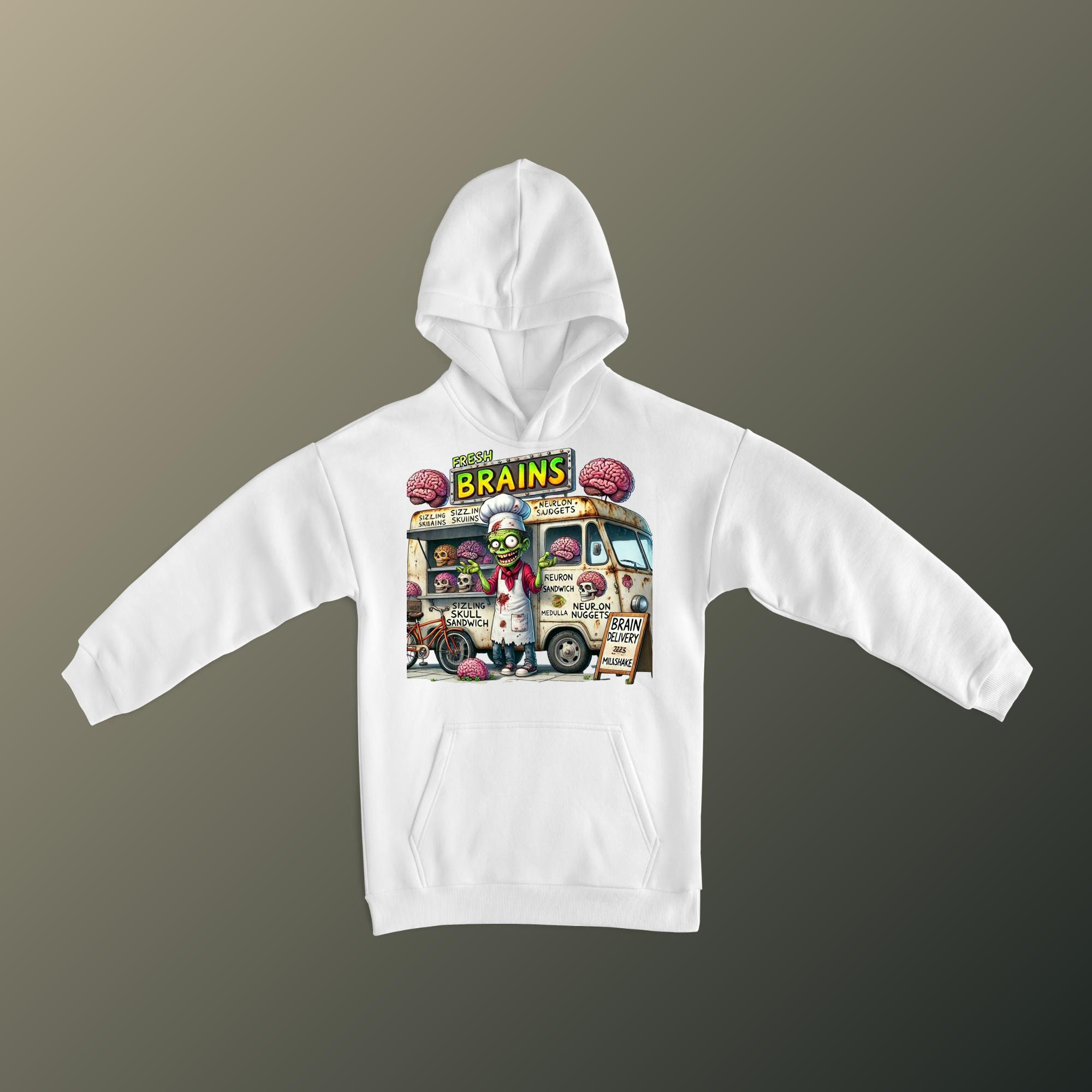 Scary Halloween Zombie Chef PNG, Fresh Brains Food Truck, Zombie ...