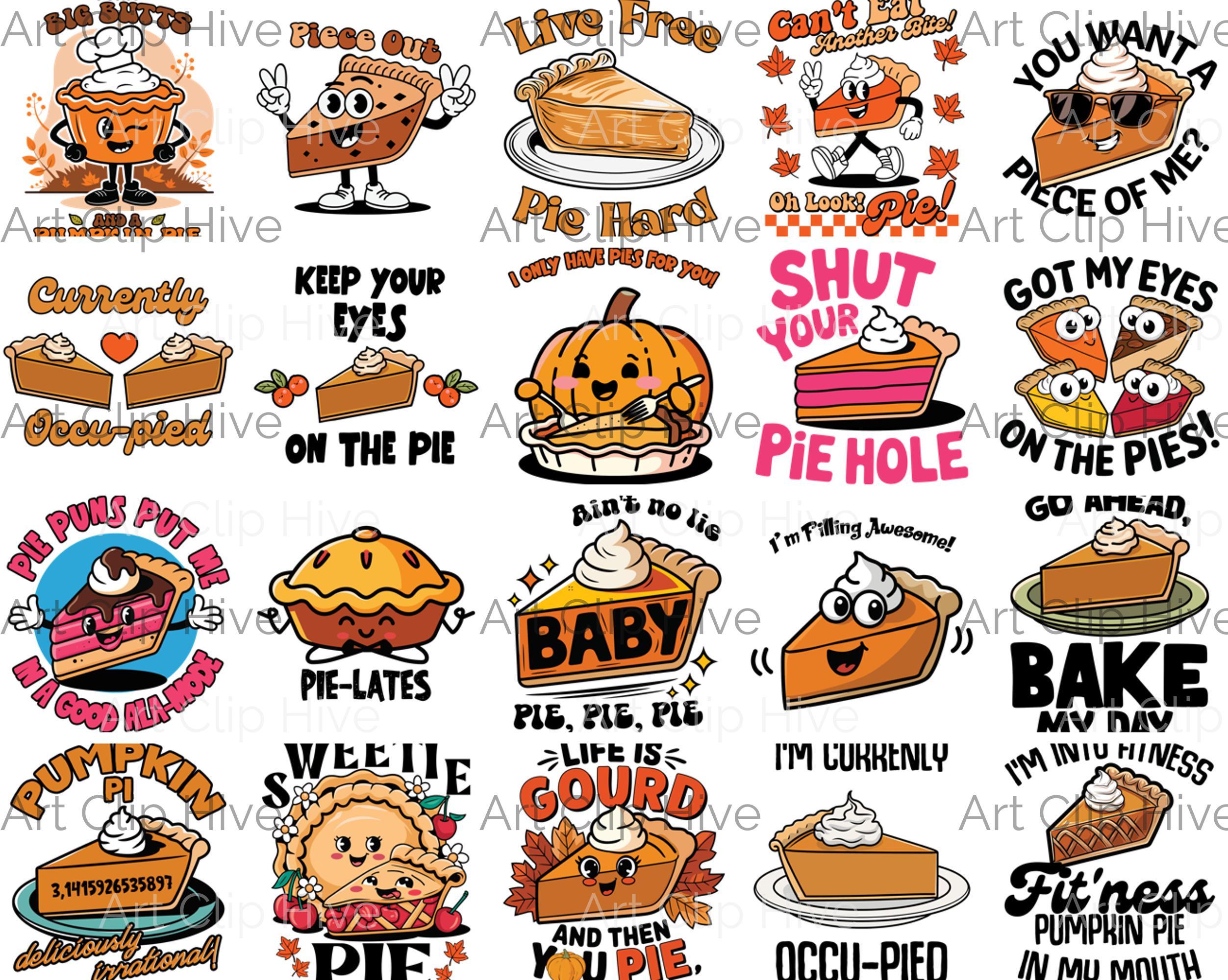 Cartoon Pumpkin Pie Clipart Graphics, Bakery PNG, Thanksgiving Dessert ...