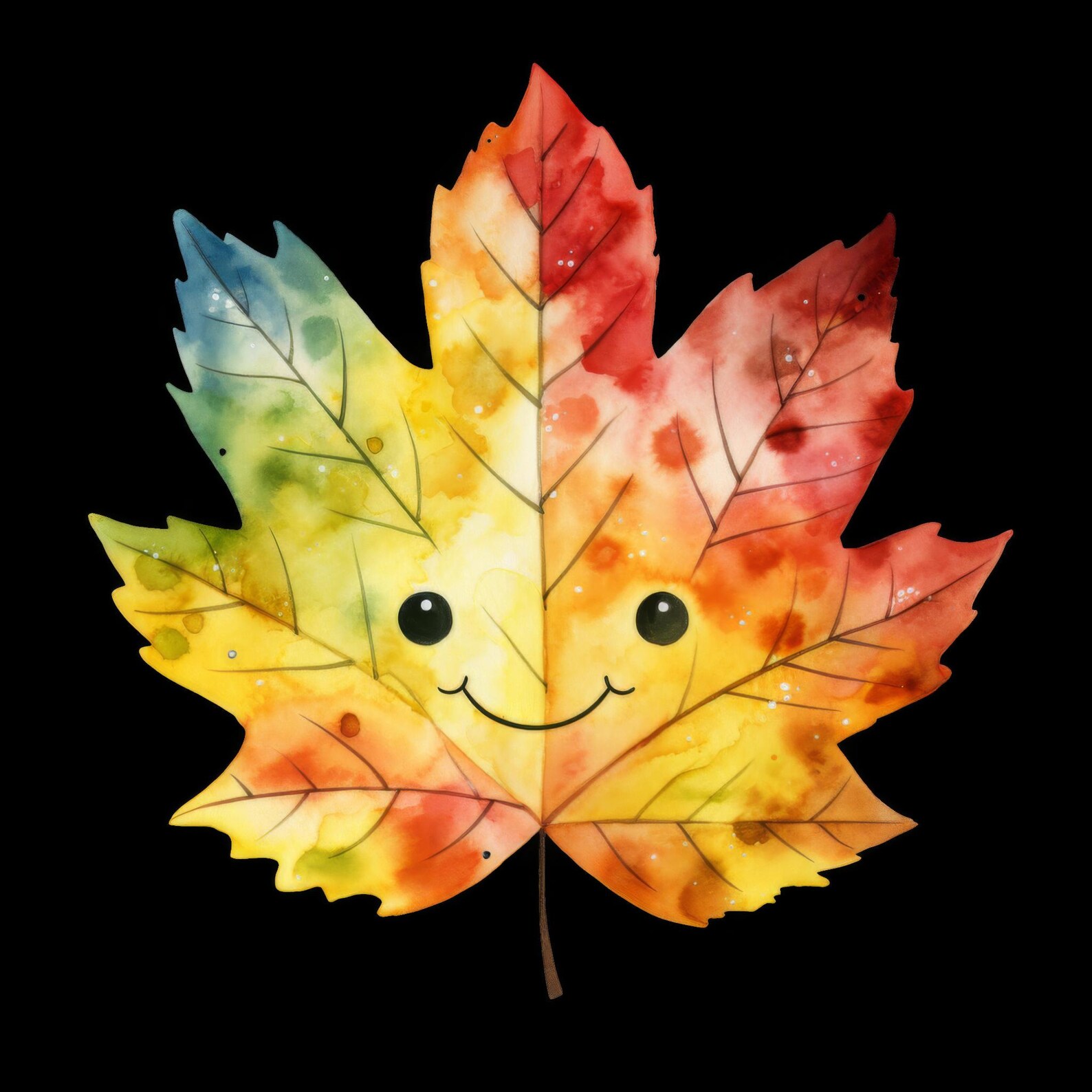 Fall Leaf Watercolor Clipart Bundle - Autumn Leaves PNG -thanksgiving ...