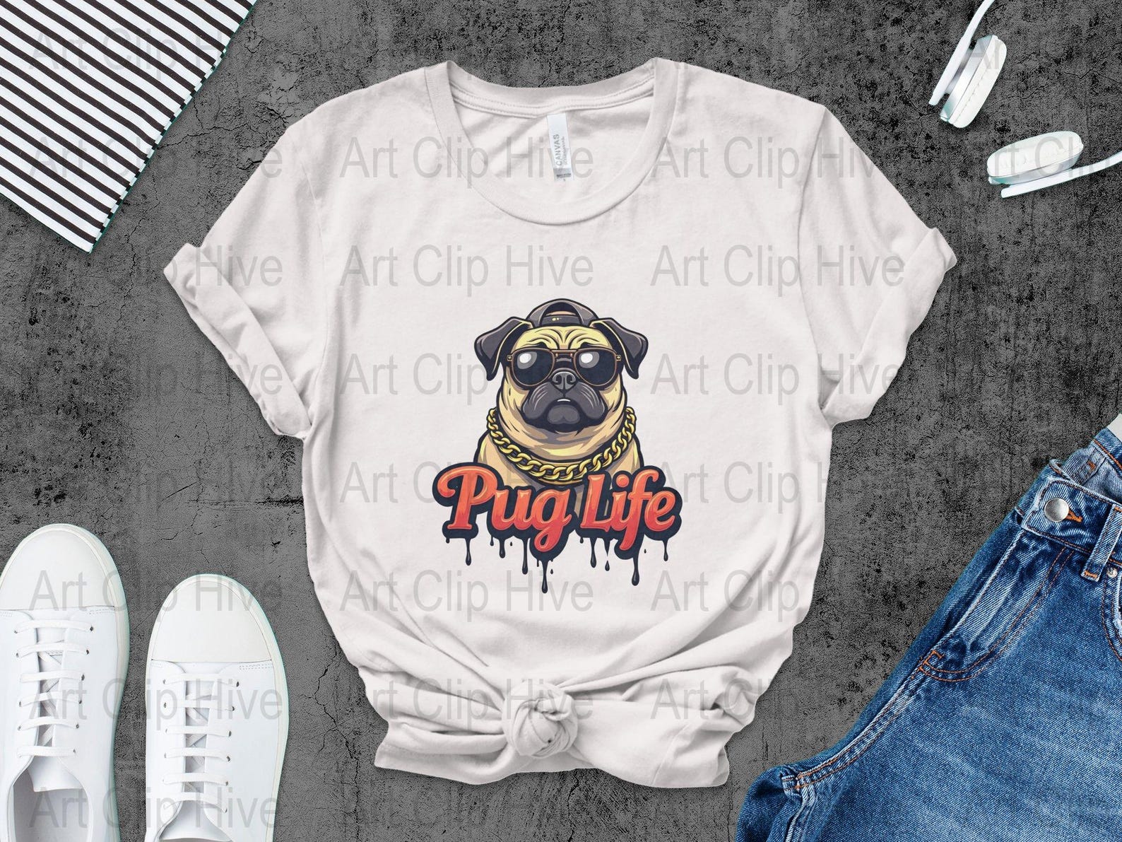 Pug Life Png, Cool Pug Life Digital Art, Hipster Dog Poster, Funny Pug ...