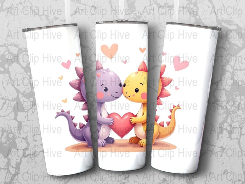 Cute Dinosaur Couple Png, T-rex Digital Download Poster, Adorable Dino ...