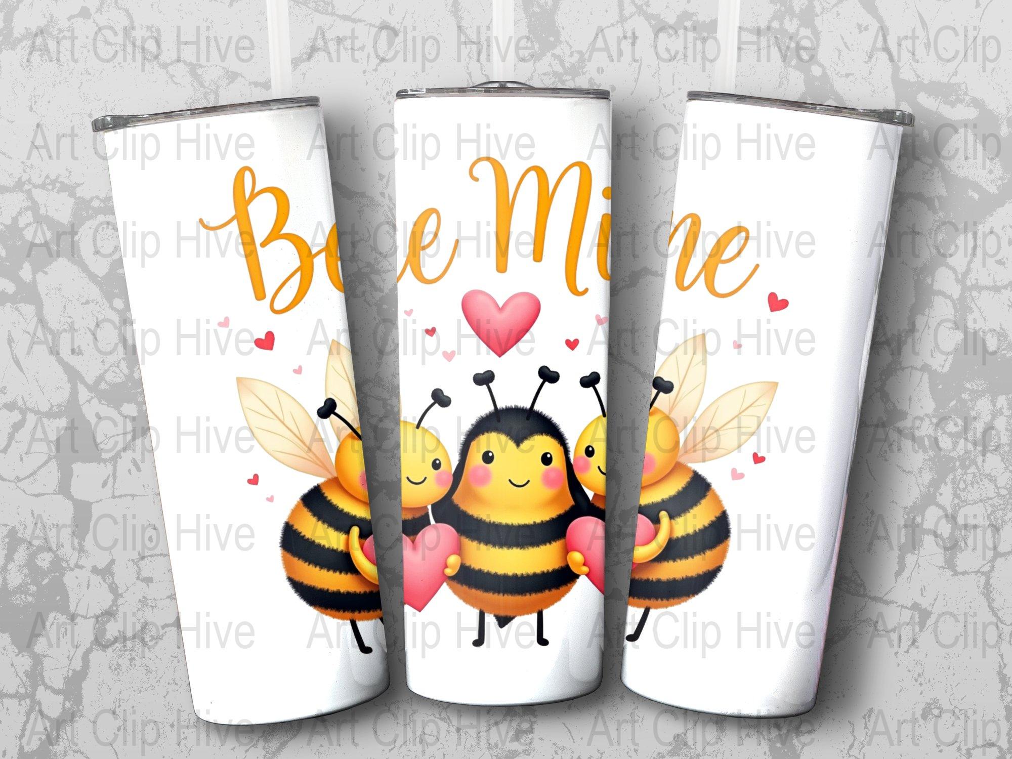 Cute Bee Mine Digital Print, Valentine Bee Mine Bumblebee Png, Hearts ...