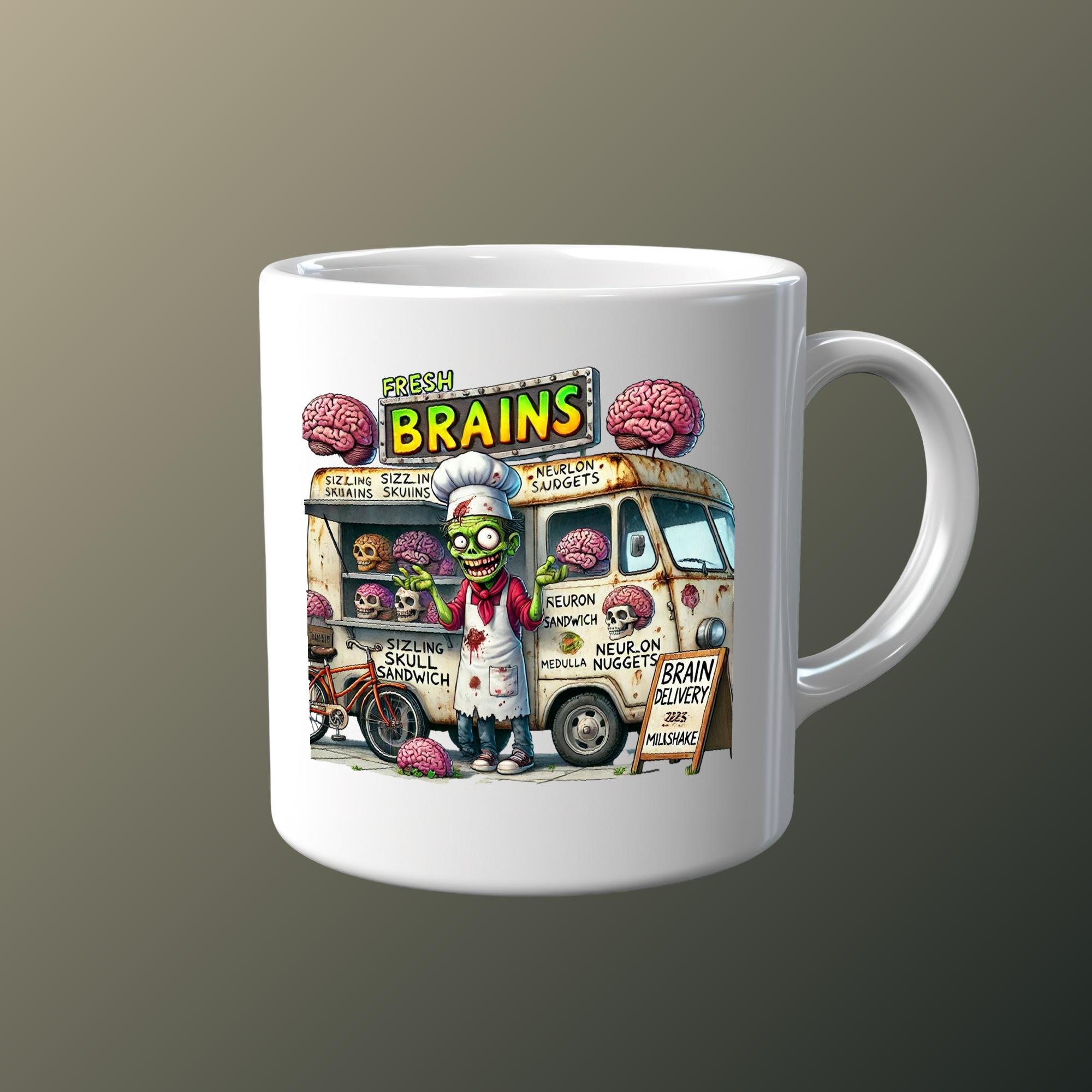 Scary Halloween Zombie Chef PNG, Fresh Brains Food Truck, Zombie ...