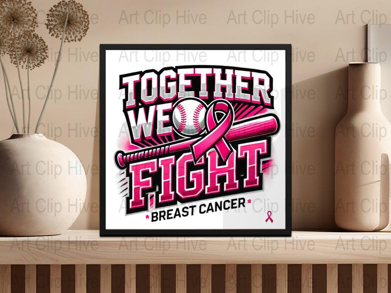 Together We Fight Breast Cancer PNG, Pink Ribbon Awareness Design ...
