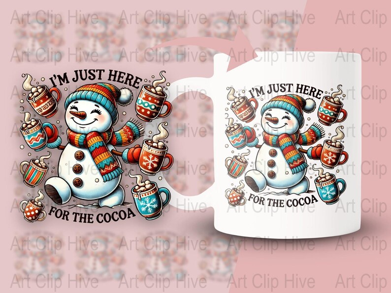 Snowman Hot Cocoa PNG, Xmas Frosty, Cute Snowman Drinking Cocoa Clipart ...