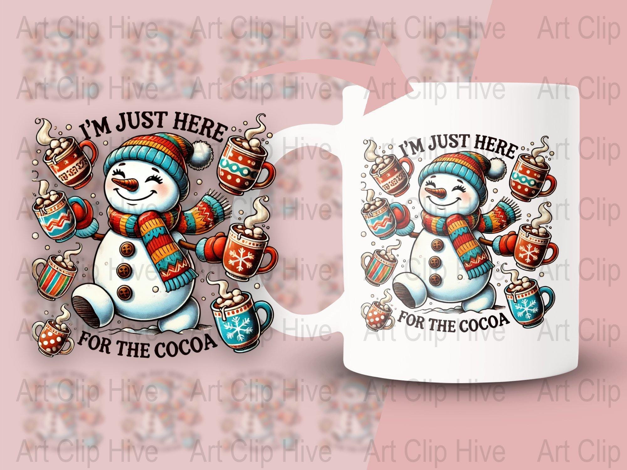 Snowman Hot Cocoa PNG, Xmas Frosty, Cute Snowman Drinking Cocoa Clipart ...