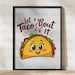 Let's Taco Bout It Png, Taco Lover Funny Taco T-shirt, Kawaii Food ...