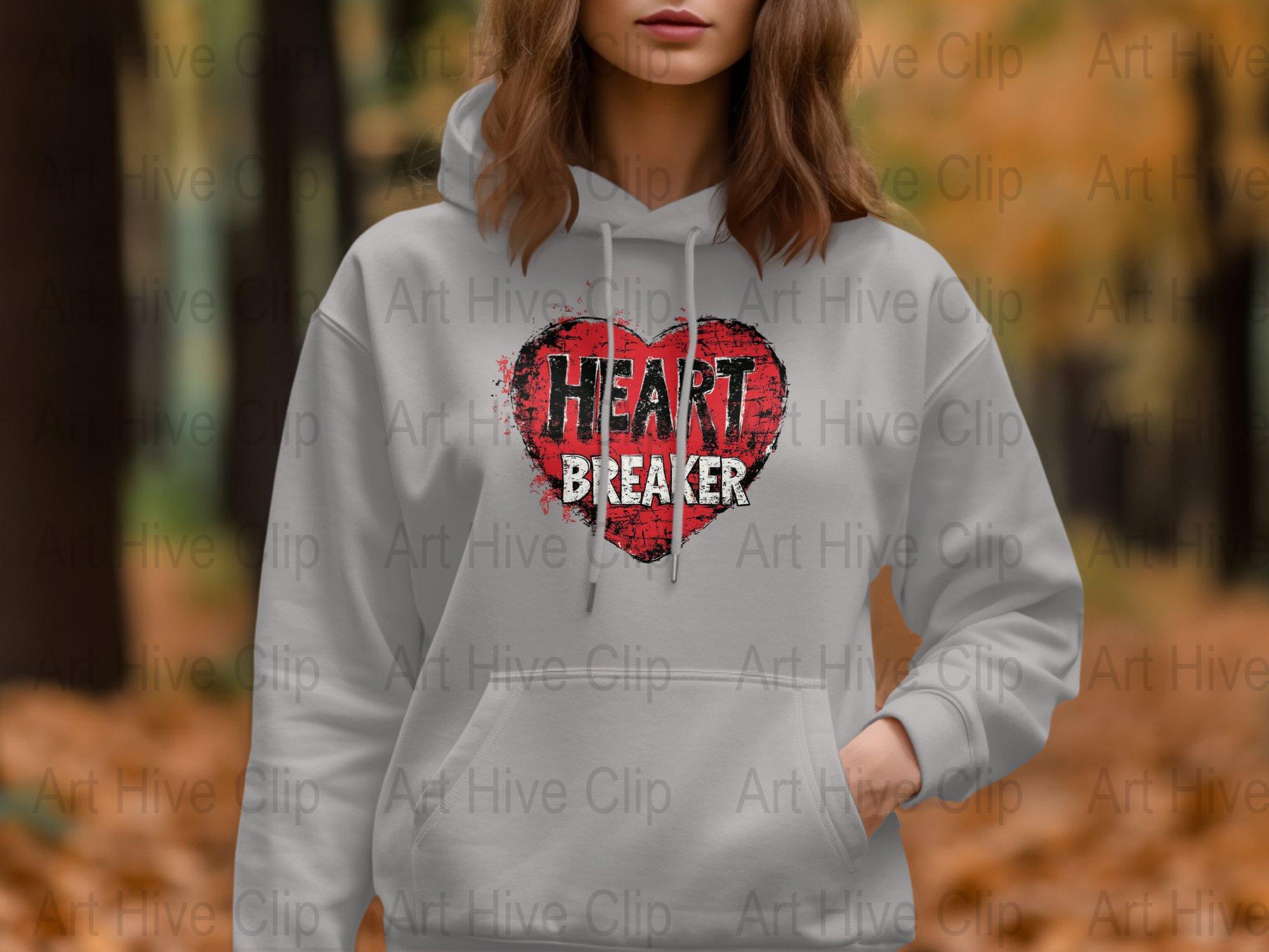 Heartbreaker PNG, Bold Red Heart Design, Grunge Heart Clipart, Digital ...